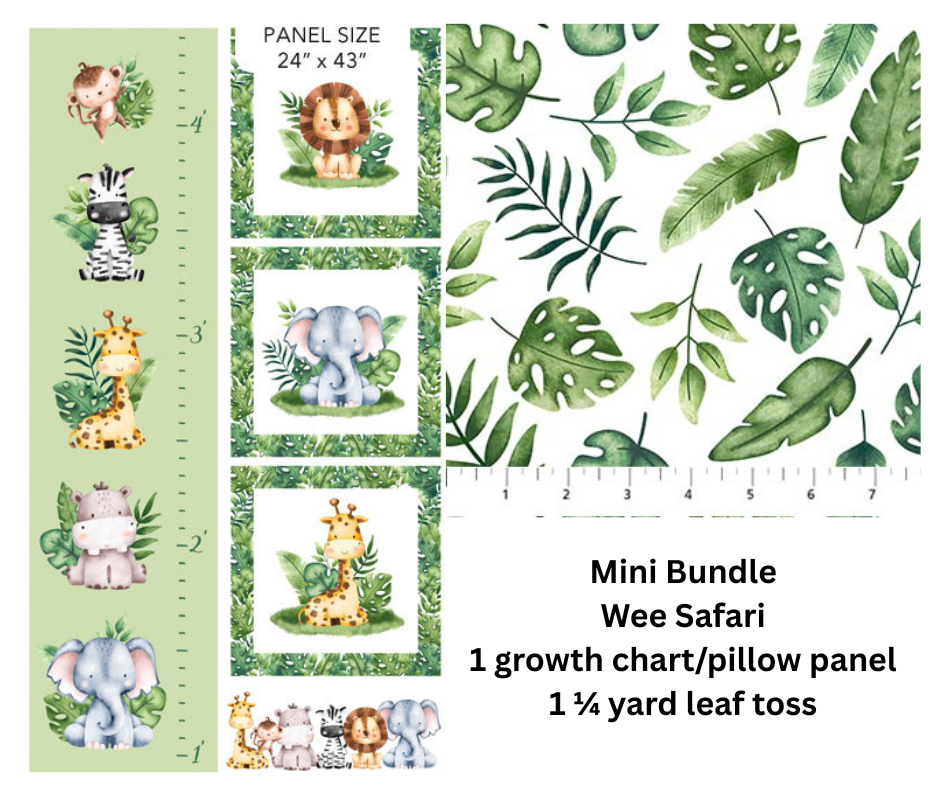 New Mini bundle Wee Safari 1 panel and 1 1/4 yards fabric – Country ...